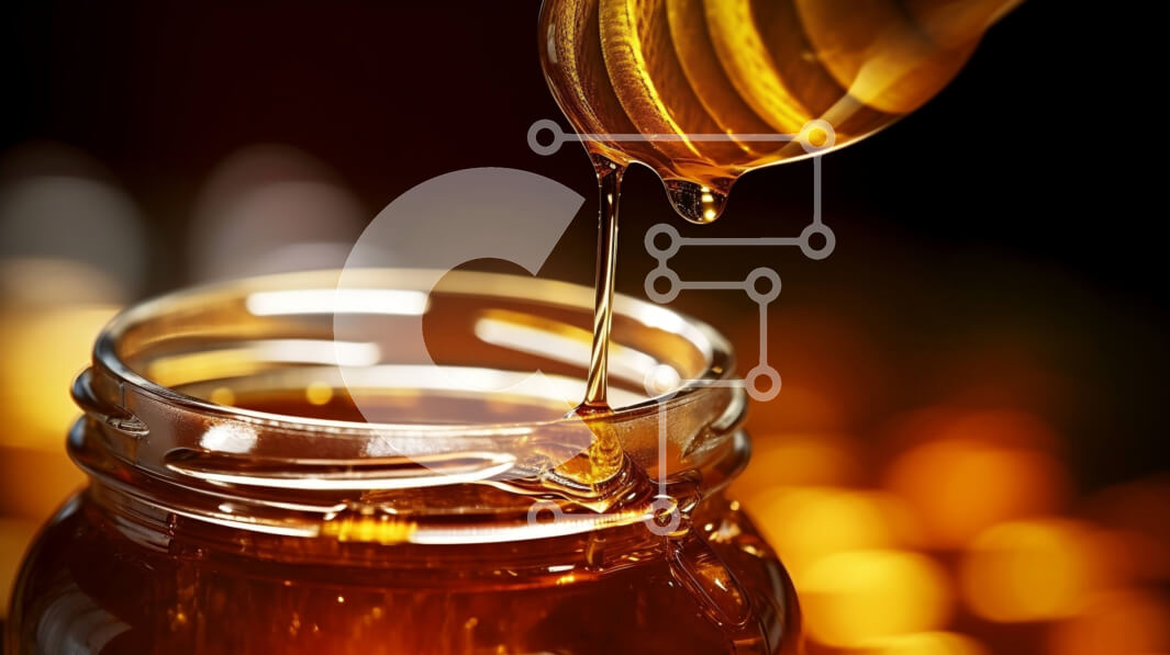 Download Close-up of Honey Dripper Dripping Honey into Glass Jar ...