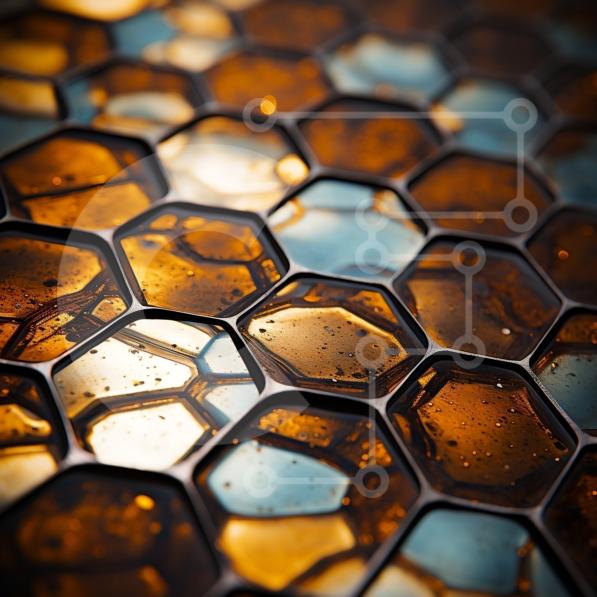 Abstract Close-Up of Brown and Yellow Honeycomb Pattern stock photo ...