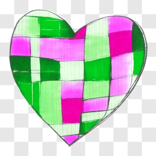 Green Plaid Heart PNG - Download Free & Premium Transparent Green Plaid ...