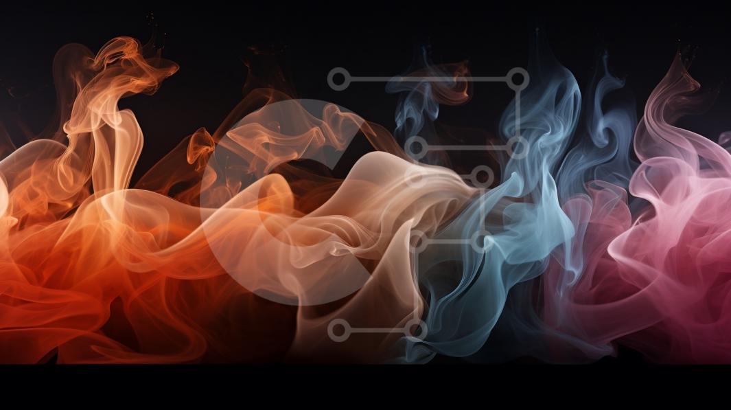 Abstract Art: Colorful Smoke or Vapor Clouds stock photo | Creative Fabrica
