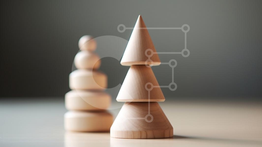 Wooden Pyramid Stack of Blocks stock photo | Creative Fabrica