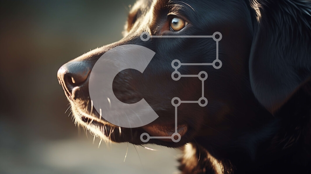 Chien Labrador Retriever Noir avec la Tête Inclinée photo stock ...