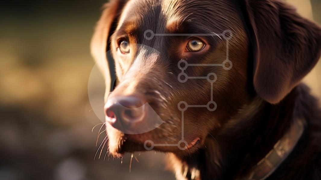 Close-up of Brown Labrador Retriever Dog's Face stock photo | Creative ...