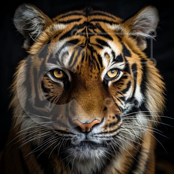 Close-up View of a Tiger's Face stock photo | Creative Fabrica