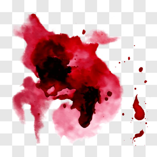 Download Close-up of Red Liquid Stain on Black Surface PNGs Online ...