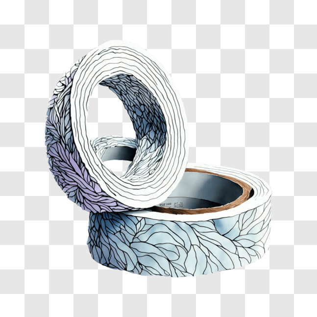 Descarga Cinta adhesiva floral azul y morada sobre fondo blanco PNGs En ...