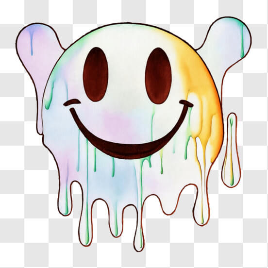 Drippy Smiley Face PNG - Download Free & Premium Transparent Drippy ...