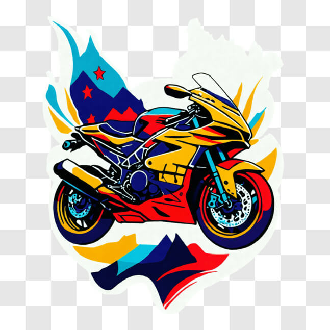 Download Colorful Sports Bike with Sleek Design PNGs Online - Creative ...