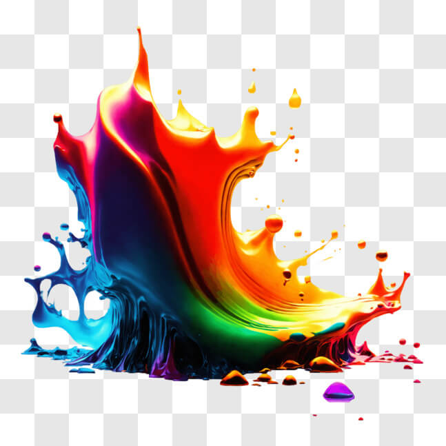 Download Colorful Paint or Ink Splash on the Ground PNGs Online ...