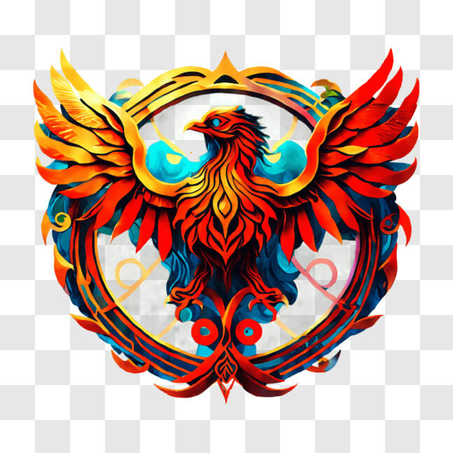 Download Stylized Phoenix Artwork with Ornate Design PNGs Online ...