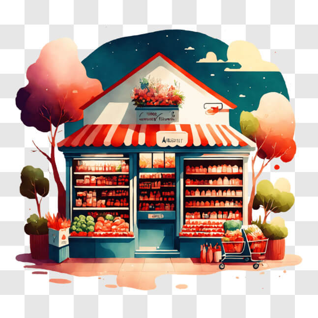 Download Fresh Produce Grocery Store with a variety of fruits and ...