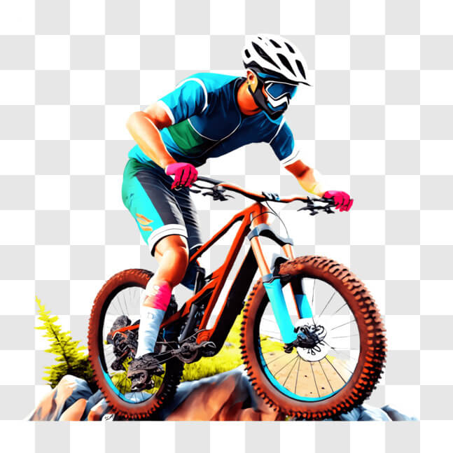 Download Mountain Biking Adventure on a Rocky Trail PNGs Online ...