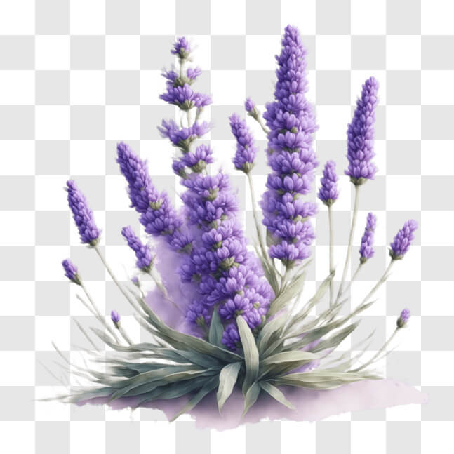 Download Beautiful Lavender Flowers in a Circular Shape PNGs Online ...