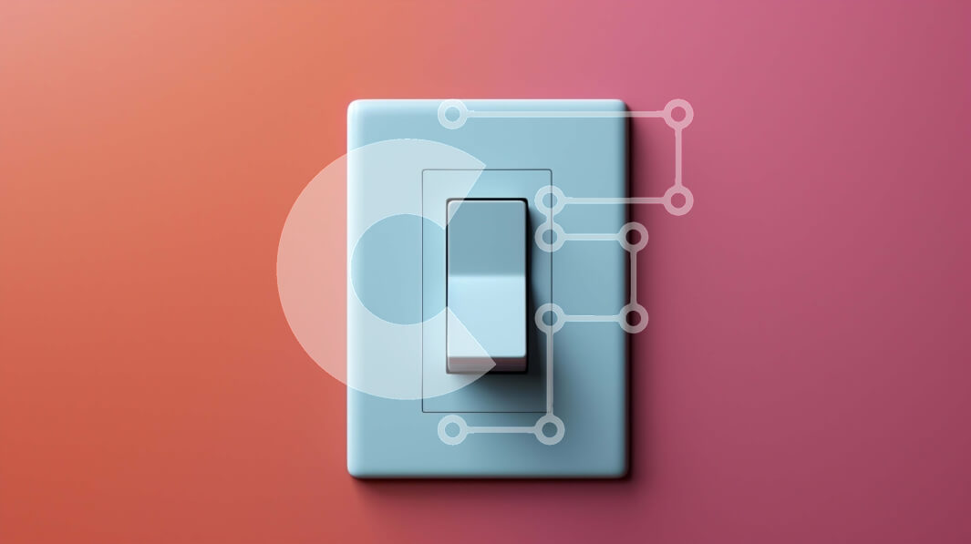 Colorful Light Switch on Vibrant Background stock photo | Creative Fabrica
