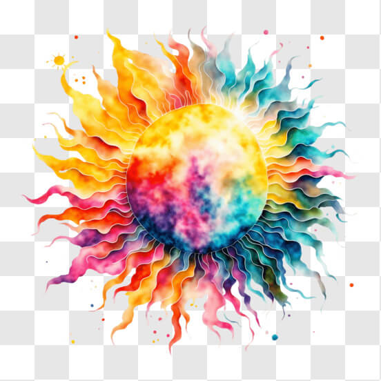 Download Bright and Colorful Sun Art PNGs Online - Creative Fabrica