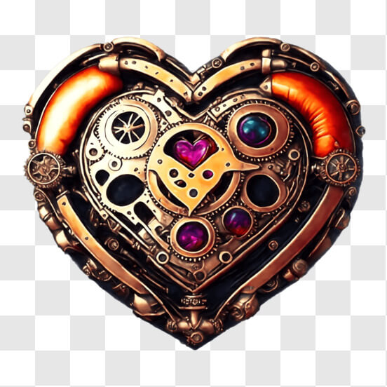 Download Heart-shaped Metal Gear Object PNGs Online - Creative Fabrica