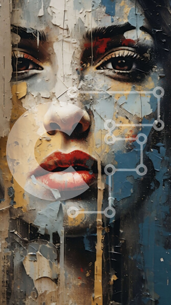 Download Peeling Paint Effect on Woman's Face Stockphotos Online ...