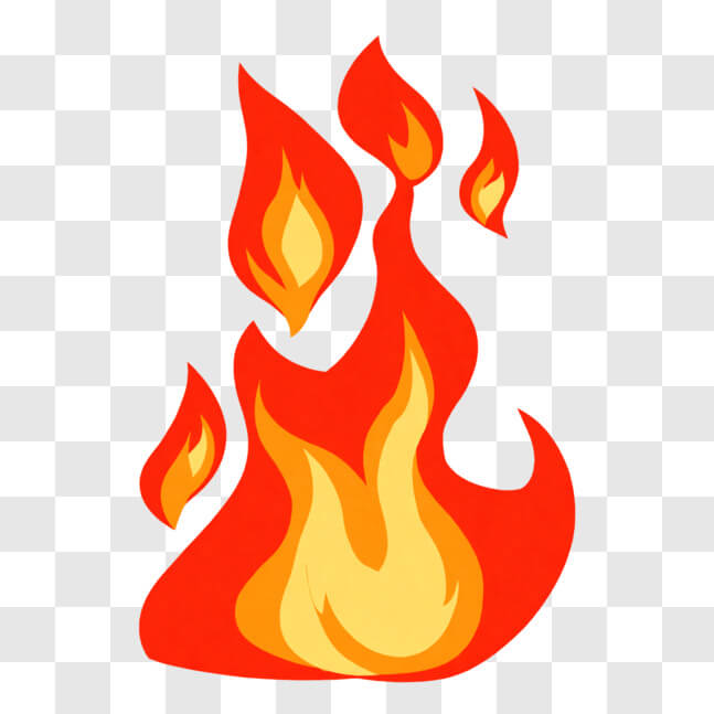 Download Stylized Fire with Flames and Smoke PNGs Online - Creative Fabrica