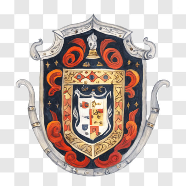 Download Coat of Arms with Ornate Design and Spanish Text PNG Online ...