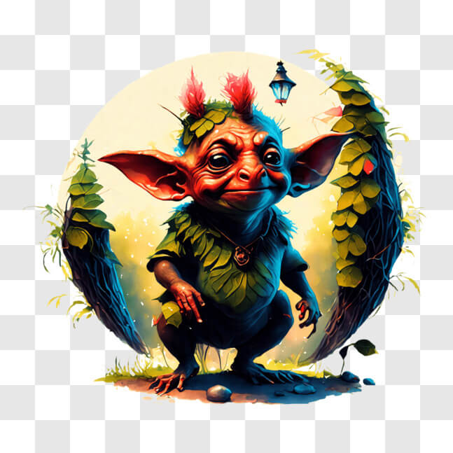 Download Illustration of a small Yoda in the woods PNGs Online ...