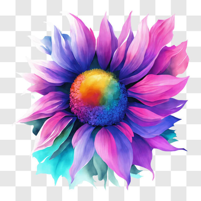 Download Colorful Digital Flower for App Icons and Wallpapers PNGs ...