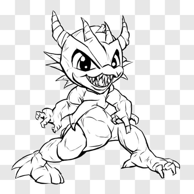 Download Pokemon-style Animal Drawing with Large Horns PNGs Online ...