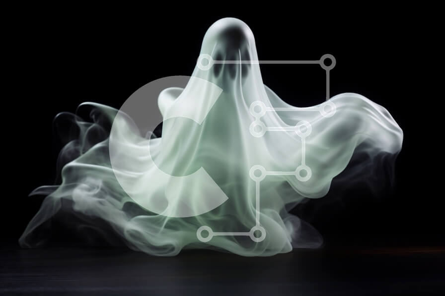 Download Ghost-like figure floating in the air emitting white smoke ...