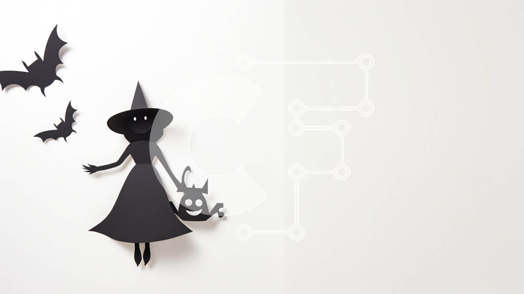 Download Halloween Witch Paper Cutout with Bats Stockphotos Online ...