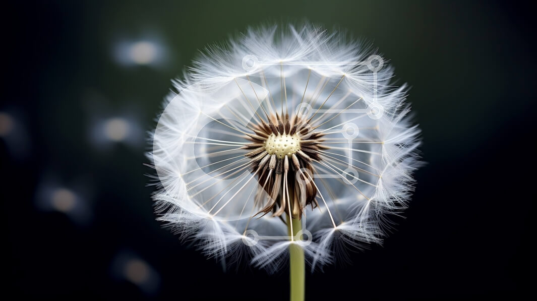 Download Single Dandelion Floating in the Air Stockphotos Online ...