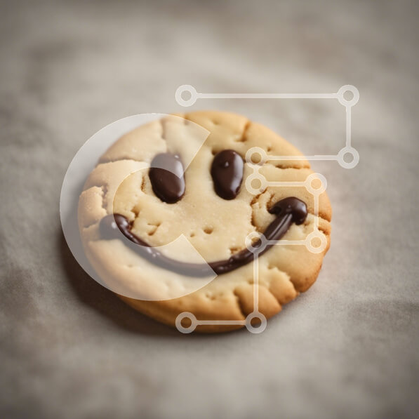 Download Smiley-Face Chocolate Cookie on an Unfinished Piece of Paper ...