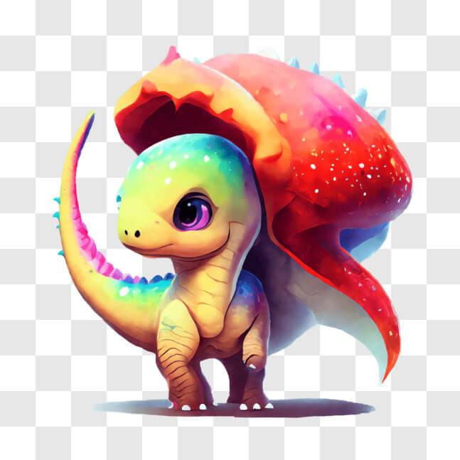 Download Colorful Dinosaur with Head Covered by Orange Shell PNGs ...