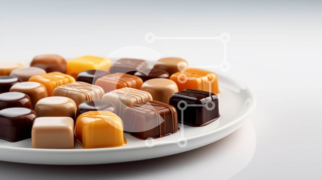 Delicious Assorted Candies on a Plate stock photo | Creative Fabrica