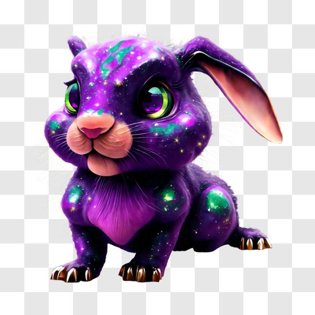 Download Purple Bunny with Green Eyes and Blue Ears PNGs Online ...