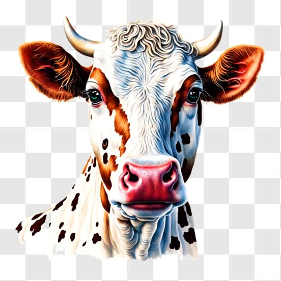 Descarga Vaca Pintada Amigable y Juguetona con Salpicaduras de Colores ...