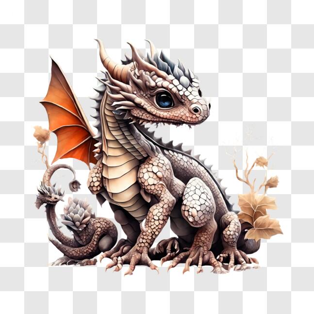 Download Dragon's Dream - Illustration of a dragon and its baby dragons ...