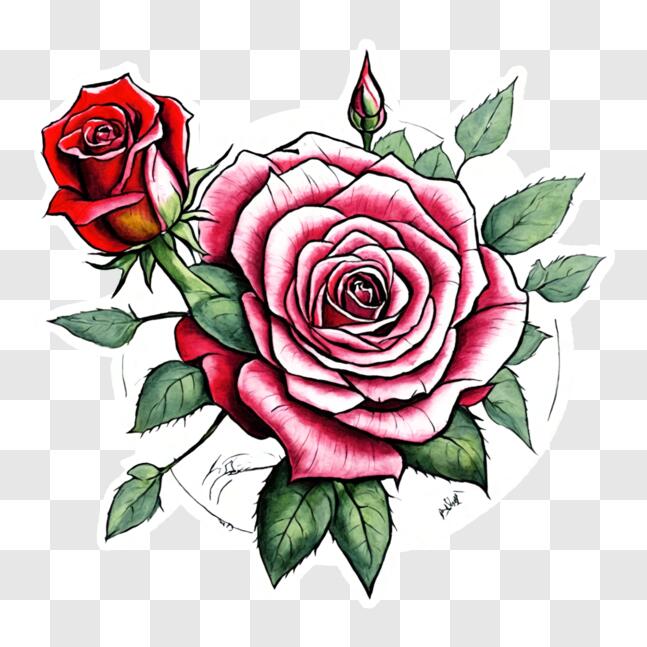 Download Illustration of Roses PNGs Online - Creative Fabrica