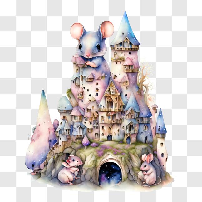 Download Mouse Castle Painting - Illustration for Children's Books or ...