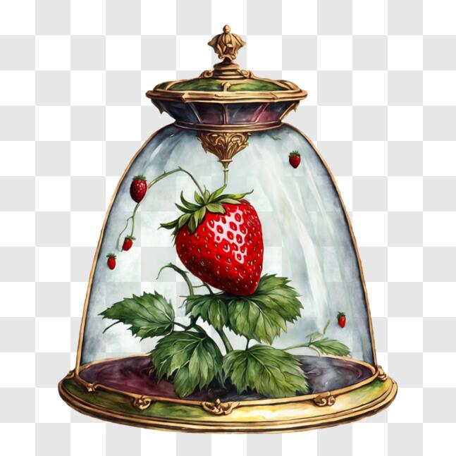 Download Glass Dome with Ornamented Strawberry Inside PNGs Online ...