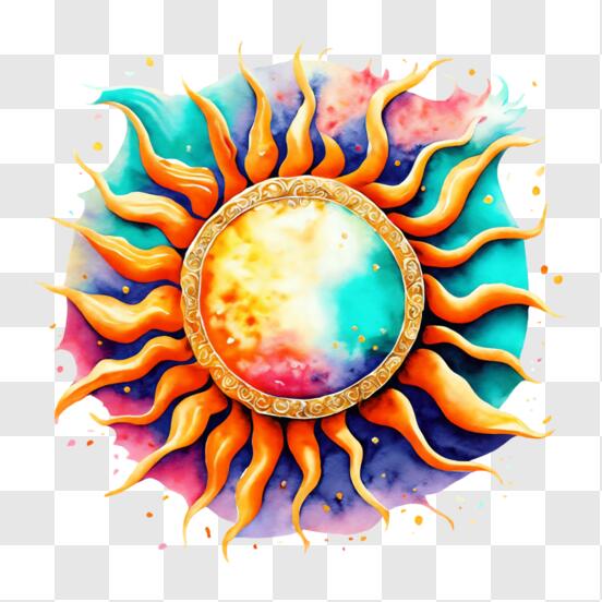 Download Bright and Colorful Sun Art PNGs Online - Creative Fabrica