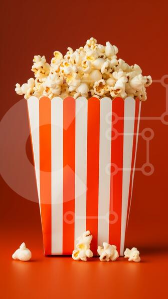 Popcorn Box with Fresh Popcorn Kernels stock photo | Creative Fabrica