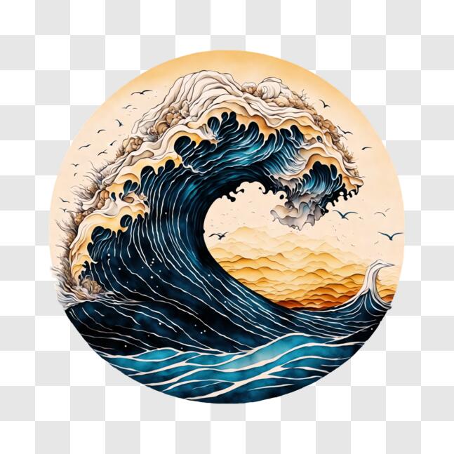 Download The Great Wave off the Coast of Kanagawa - Abstract Painting ...