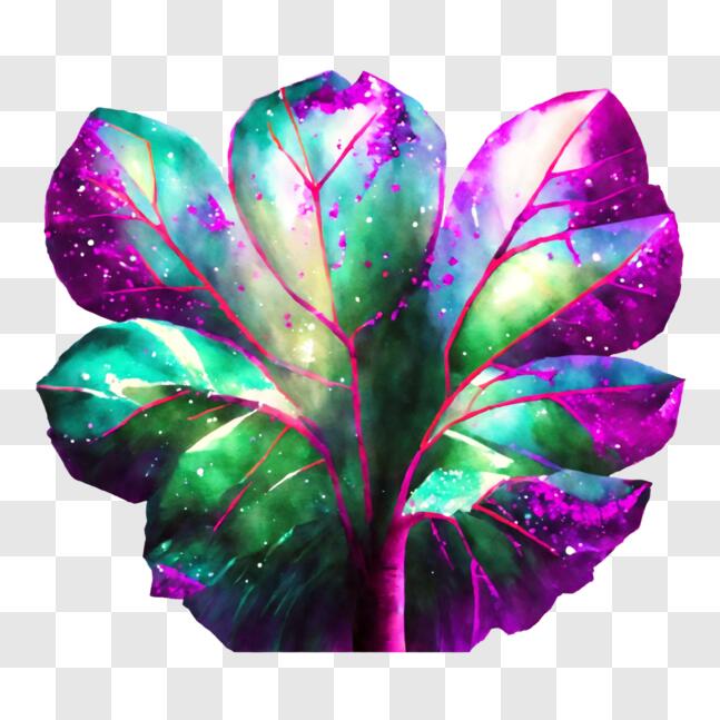 Download Colorful Leaf with Stars PNGs Online - Creative Fabrica
