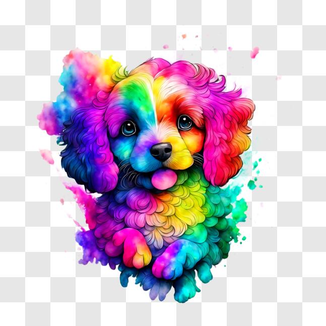 Download Colorful Dog Abstract Art T-Shirt and Hoodie PNGs Online ...