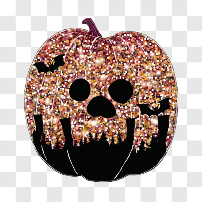 Download Glittery Decorated Pumpkin for Halloween and Other Holidays ...
