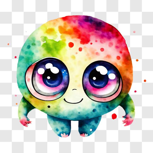 Download Cute Little Monster with Colorful Face Paint PNGs Online ...