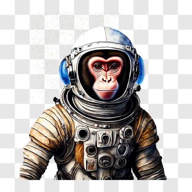 Download Monkey Astronaut in Spacesuit PNGs Online - Creative Fabrica