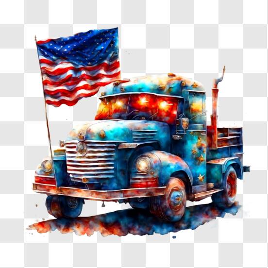Truck Driver American Flag PNG - Download Free & Premium Transparent ...