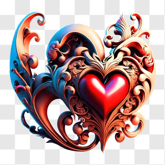 Heart Scroll PNG - Download Free & Premium Transparent Heart Scroll PNG ...
