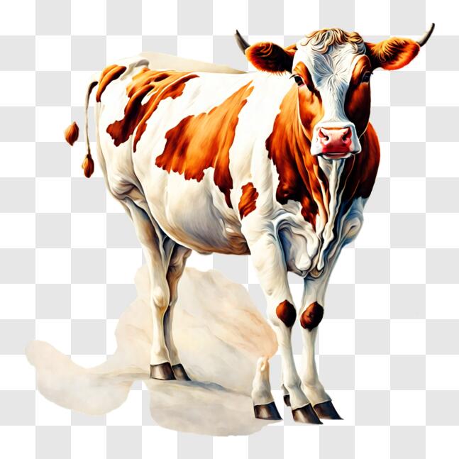 Baixe Vaca Marrom e Branca em frente ao Contorno do Texas PNGs ...