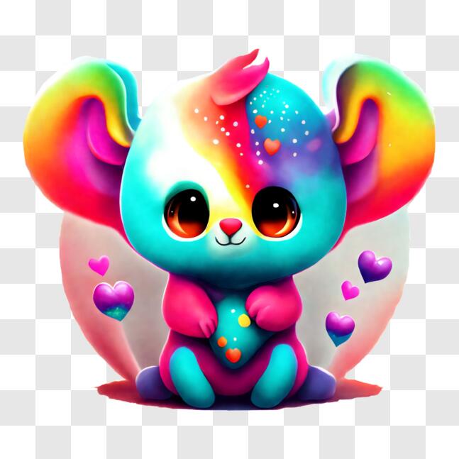 Download Colorful Cartoon Mouse Promoting Mental Health Awareness PNGs ...